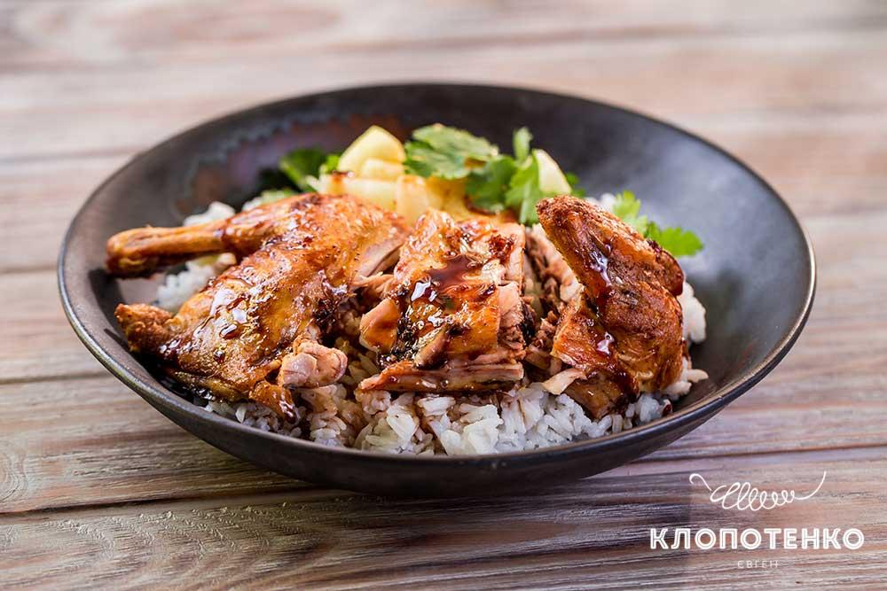 Chicken with teriyaki sauce and rice: recipe from Ievgen Klopotenko